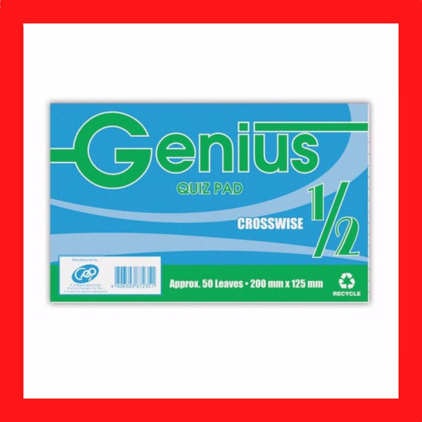 Buy Genius Quiz Pad Paper Online | Delivery anywhere in Philippines ...